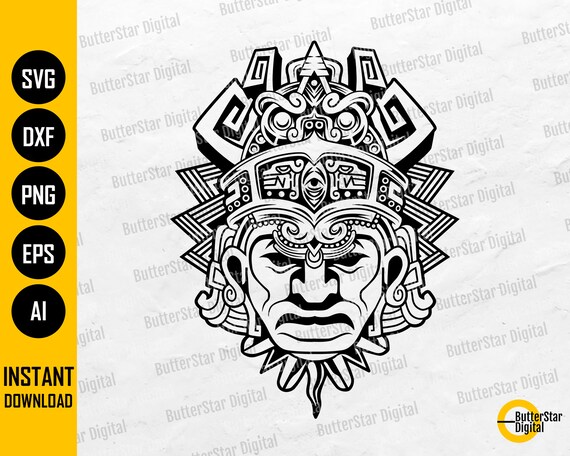 Aztec Mask SVG Ancient Civilization SVG Indian Mayan - Etsy Canada