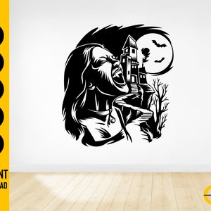 Lady Vampire SVG | Halloween Scene SVG | Spooky T-shirt Decal Vinyl ...