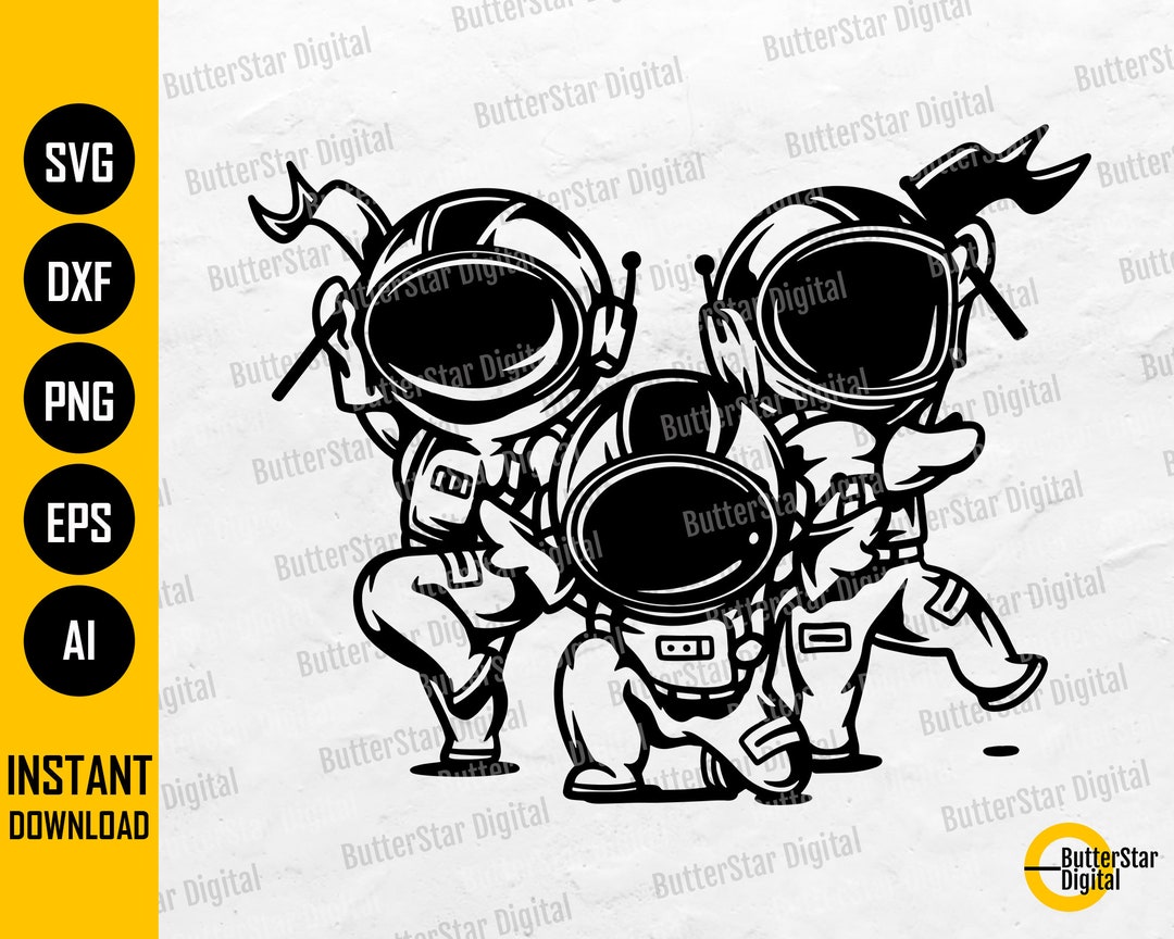 Cute Astronaut Group SVG | Team Formation SVG | Universe SVG | Space ...