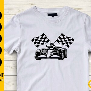 Racing Car SVG | Checkered Flag SVG | Racer T-shirt Decal Sticker ...