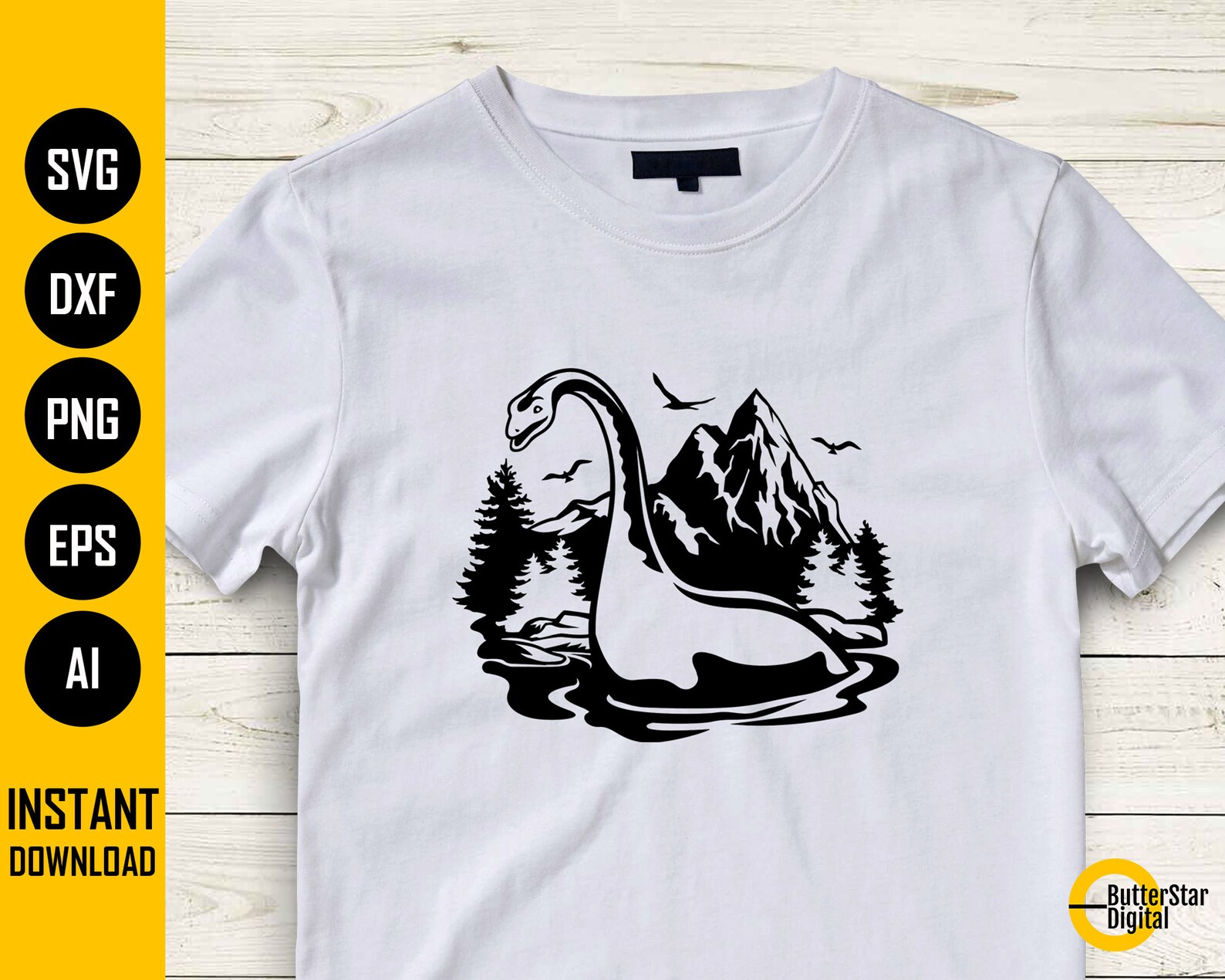 Loch Ness Monster SVG Nessie SVG T-shirt Wall Art Vinyl - Etsy