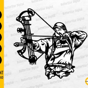 Bow Hunter SVG | Bowhunting SVG | Deer Hunting T-shirt Vinyl Stencil ...