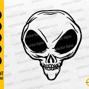 Alien Skull SVG | Monster Head SVG | Extra Terrestrial SVG | Cricut Cut ...