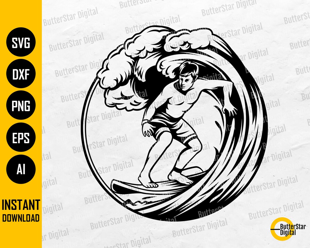 Surf the Waves SVG | Surfer SVG | Beach T-shirt Graphic Vinyl Decal ...