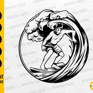 Surf the Waves SVG | Surfer SVG | Beach T-shirt Graphic Vinyl Decal ...