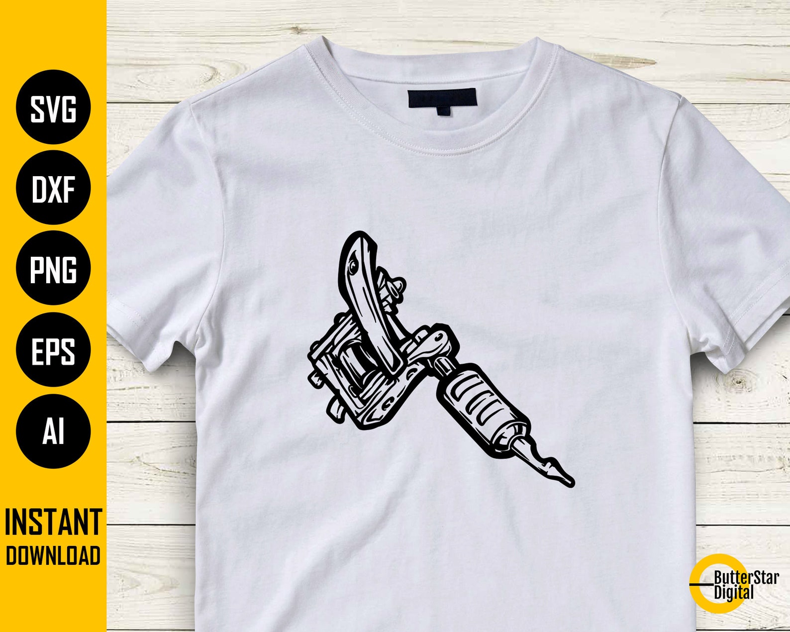 Tattoo Gun SVG Tattoo Artist Machine Tattooist Shop Studio - Etsy