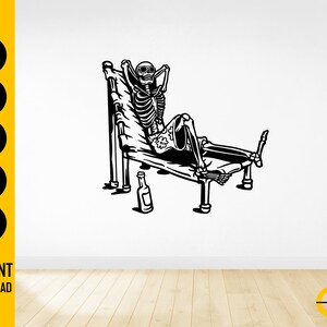 Skeleton Chillin' SVG | Beach SVG | Tropical SVG | Summer Sun Sand Sea ...