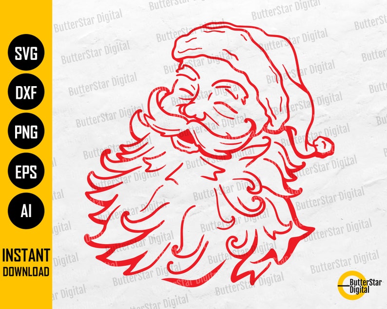 Santa Claus BUNDLE SVG | Cute Funny Christmas SVG | Winter Holiday ...
