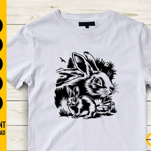 Rabbit SVG | Bunny SVG | Cute Spring T-shirt Sticker Decal Graphics ...