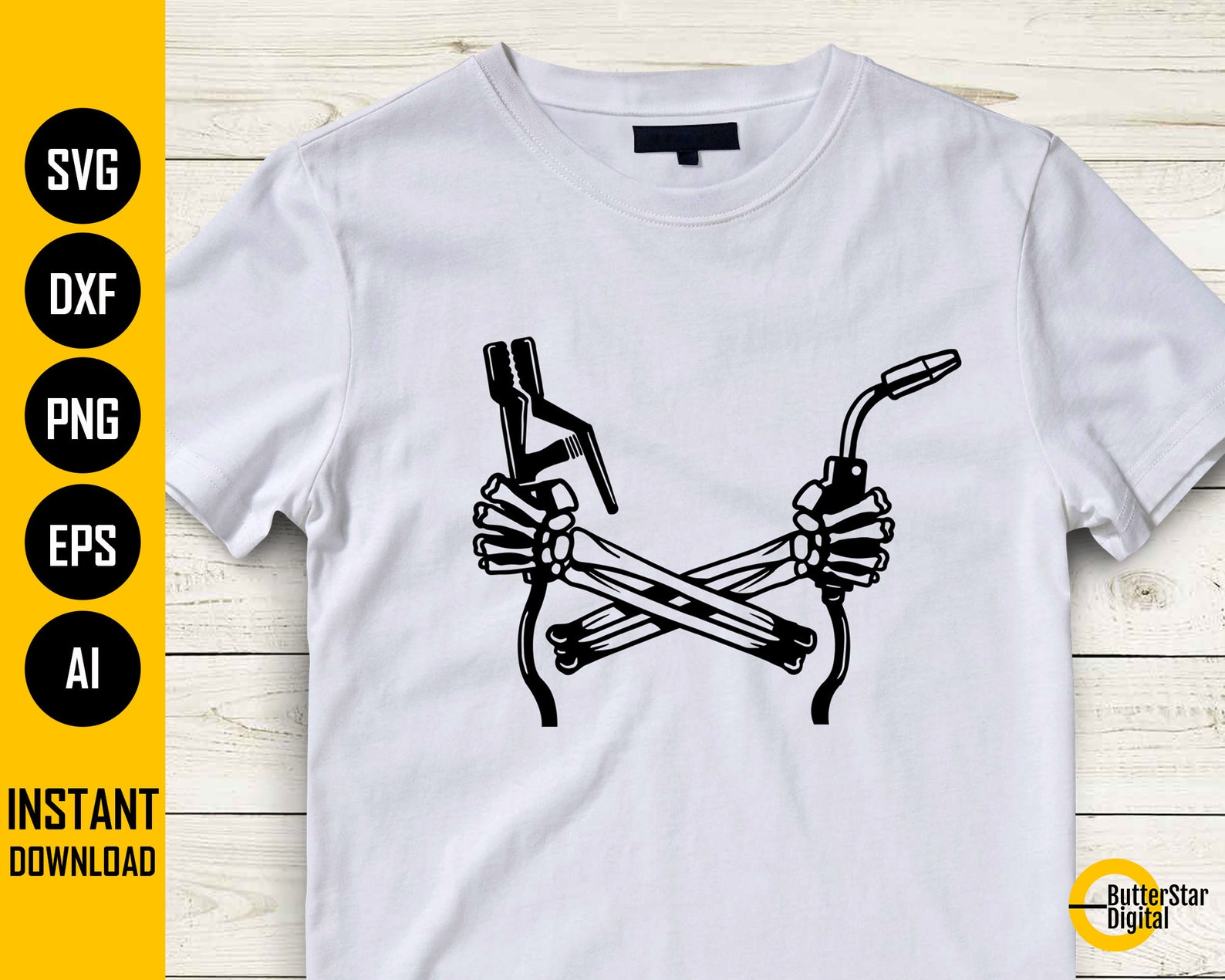 Skeleton Welder SVG | Welding Crossed Bones SVG | Mechanic Build ...