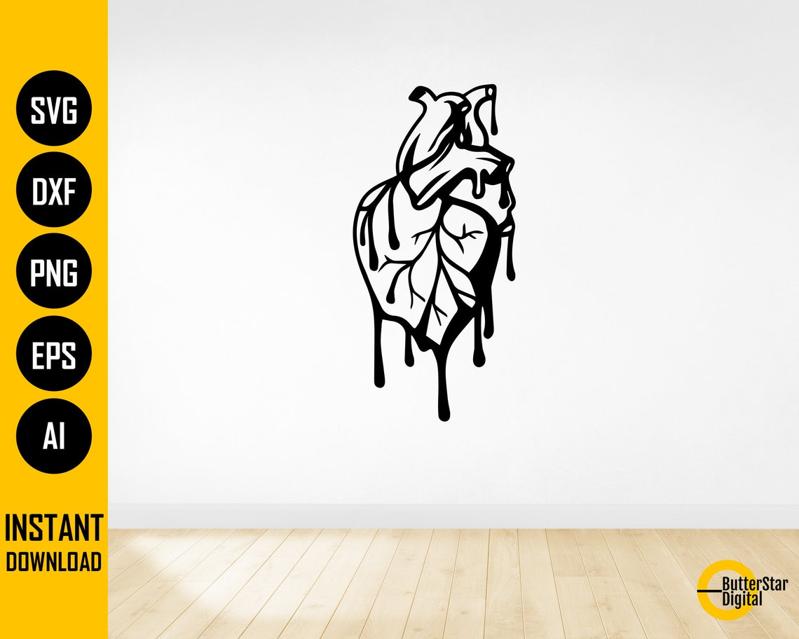 Dripping Heart SVG | Doctor SVG | Medical Decal T-shirt Vinyl Graphics ...