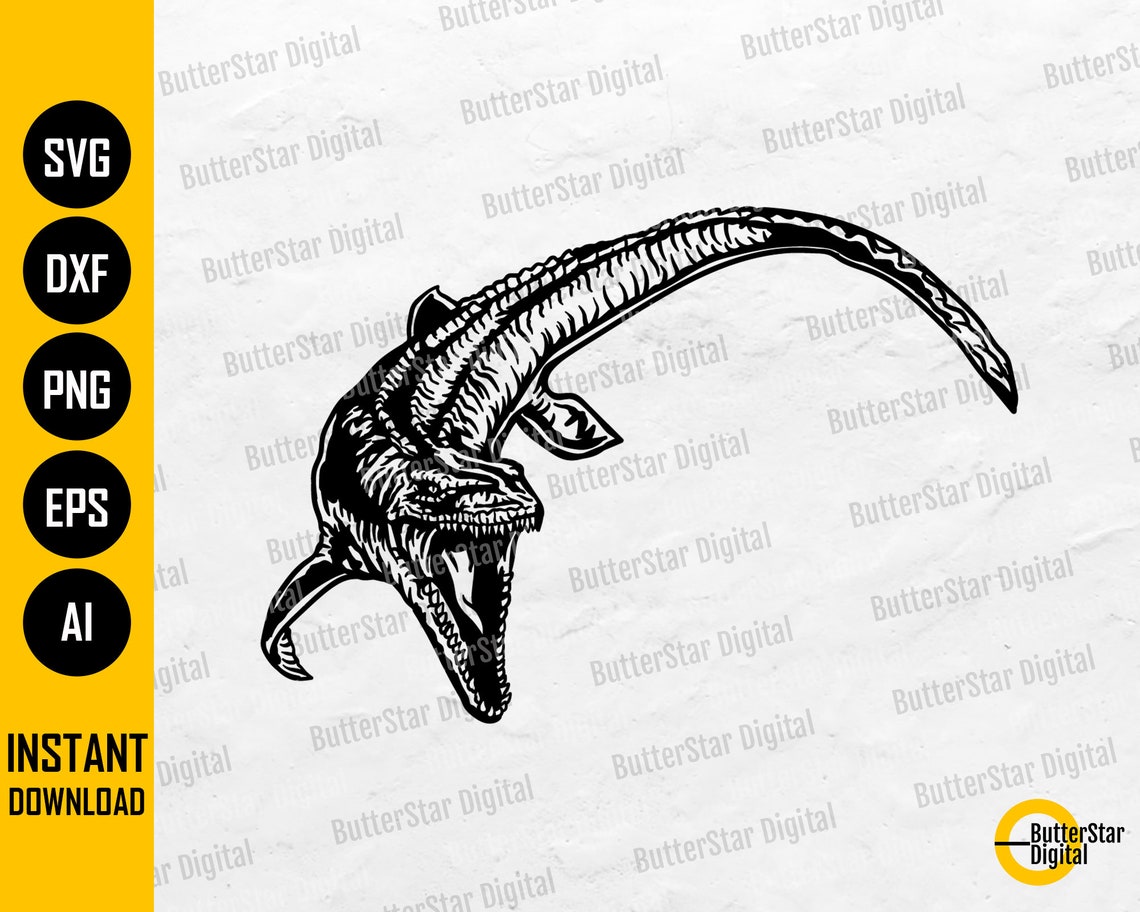 Mosasaurus SVG Water Dinosaur SVG Dino SVG Prehistoric | Etsy