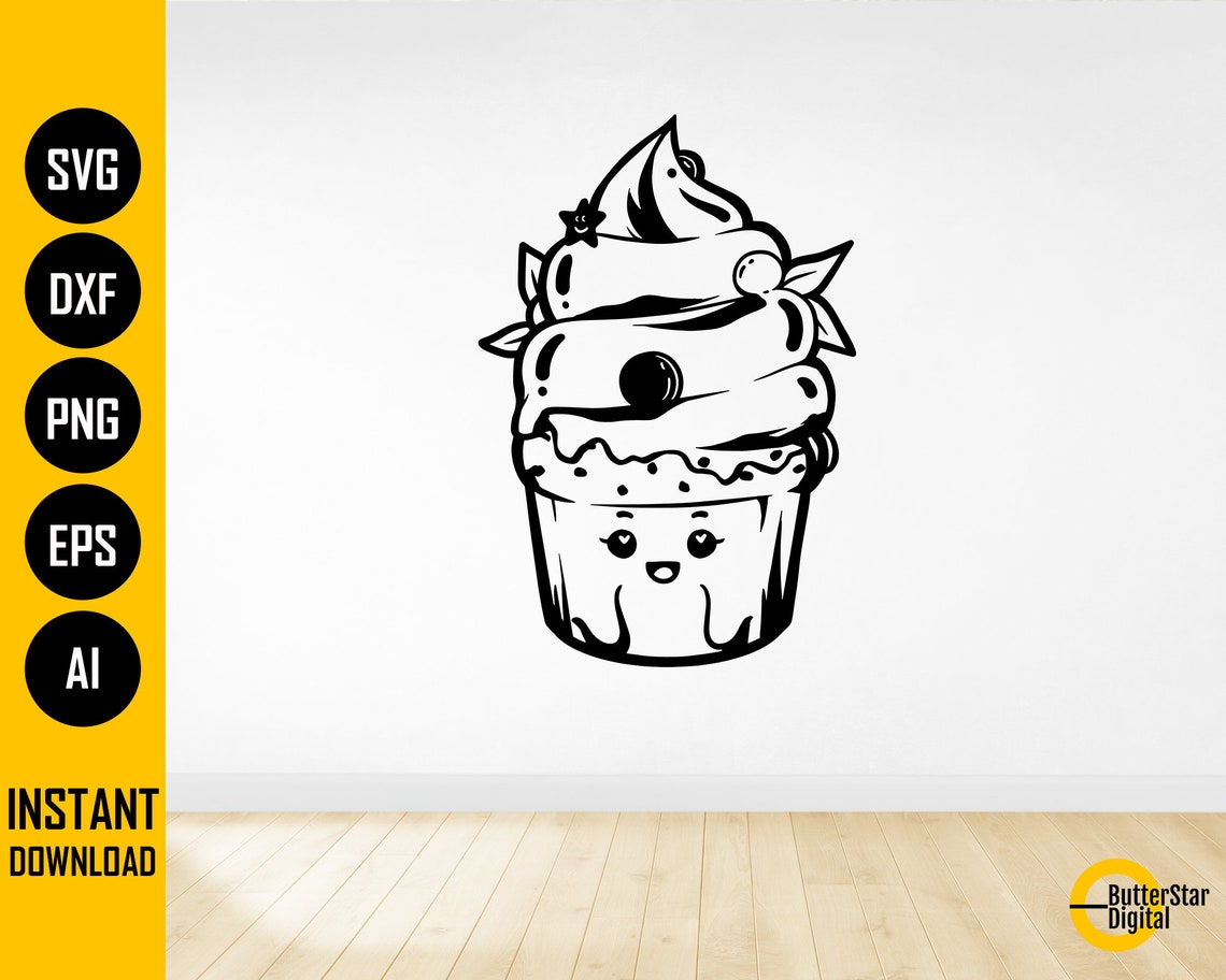 Cute Cupcake SVG Muffin SVG Bake Cake Pastries Pastry | Etsy