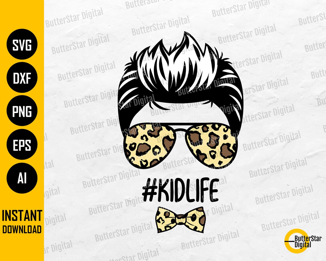 Mom Life Kid Life SVG Momlife SVG Kidlife Svg Leopard SVG - Etsy
