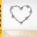 Barbed Wire Heart SVG Love Decal T-shirt Sticker Art Vinyl Stencil ...