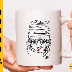 Mummy Lady SVG | Monster Woman | Cute Girls Gift Shirt Mug Bag Ideas ...