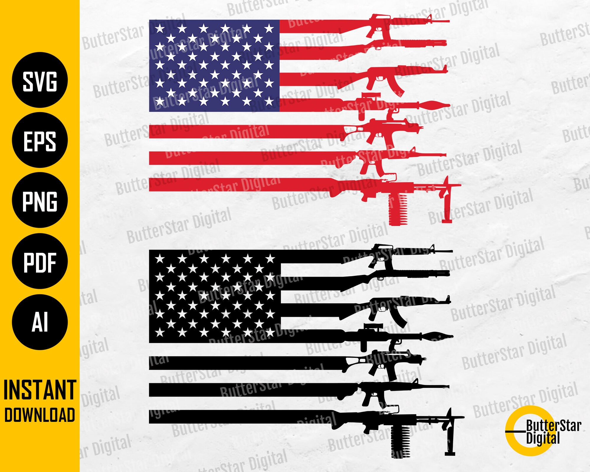 Rifles Flag SVG United States Flag Shirt Mug Bags - Etsy