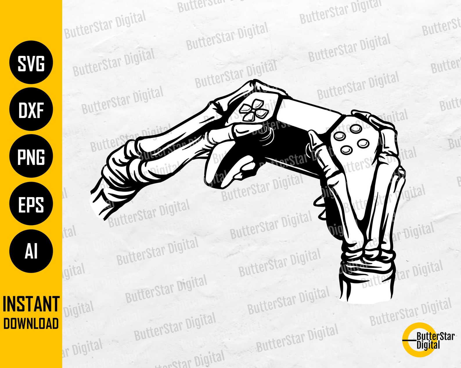 Skeleton Gamer Hand SVG Playing Video Games SVG Controller - Etsy Ireland