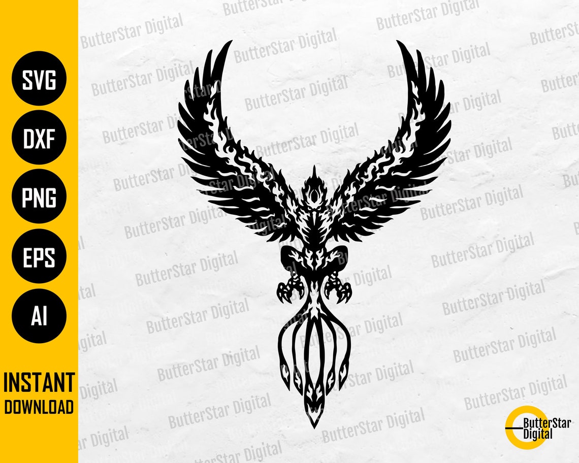 Phoenix SVG Mythical Creature SVG Magical Bird SVG - Etsy