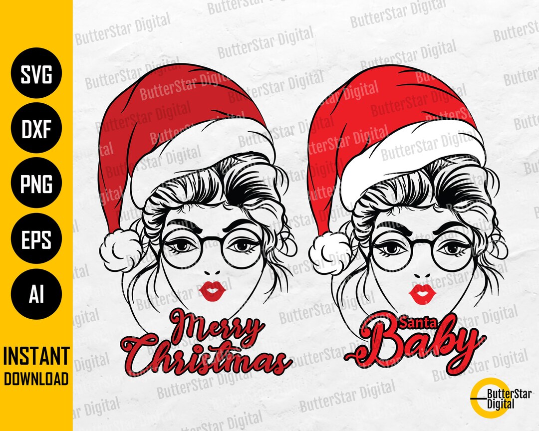 Merry Christmas Girl SVG Santa Baby SVG Cute Christmas - Etsy