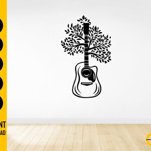 Acoustic Guitar Tree SVG | Music SVG | Musical Instrument SVG | Cricut ...