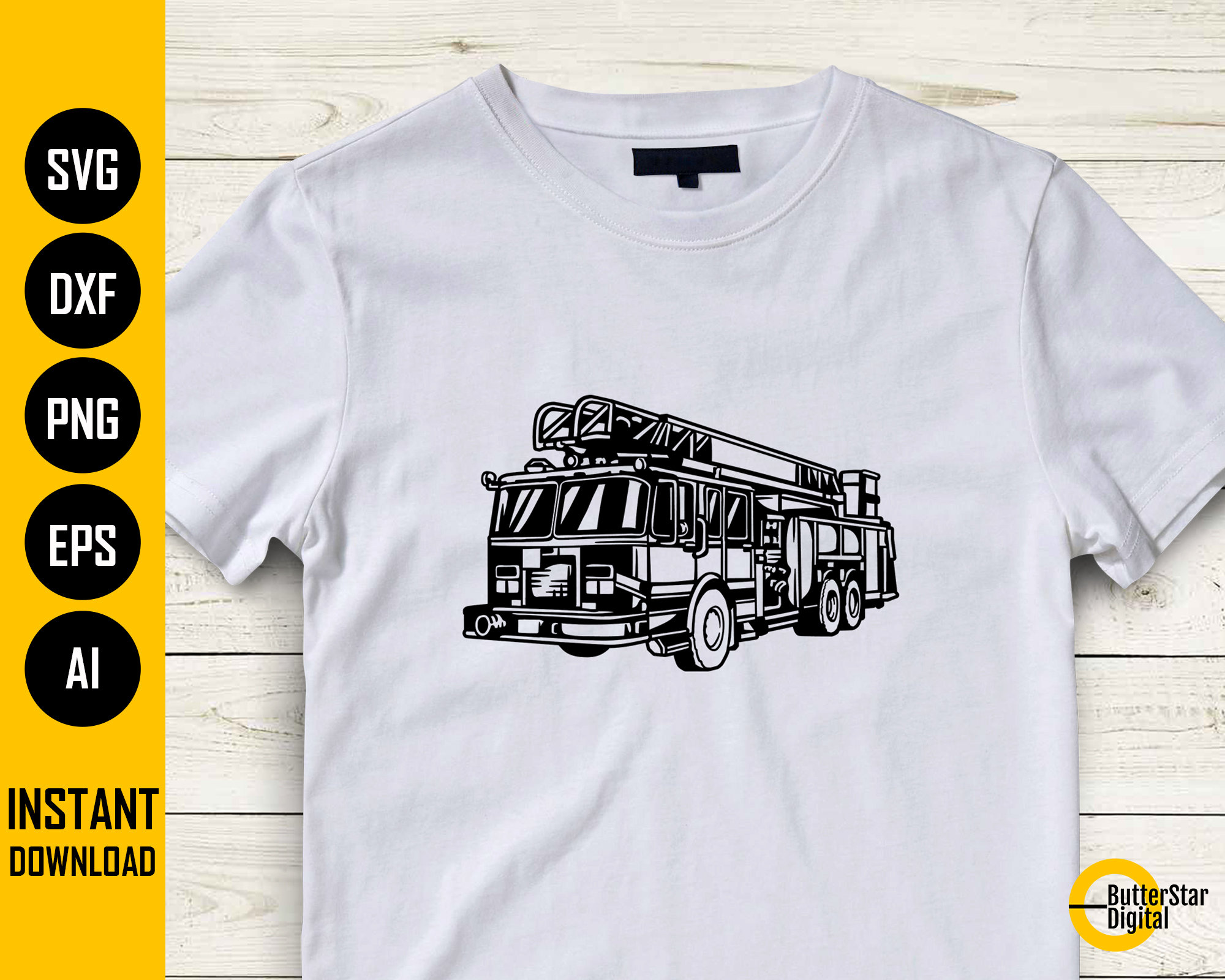 Fire Truck SVG | Fire Engine SVG | Firefighter Decal Graphics Sticker ...