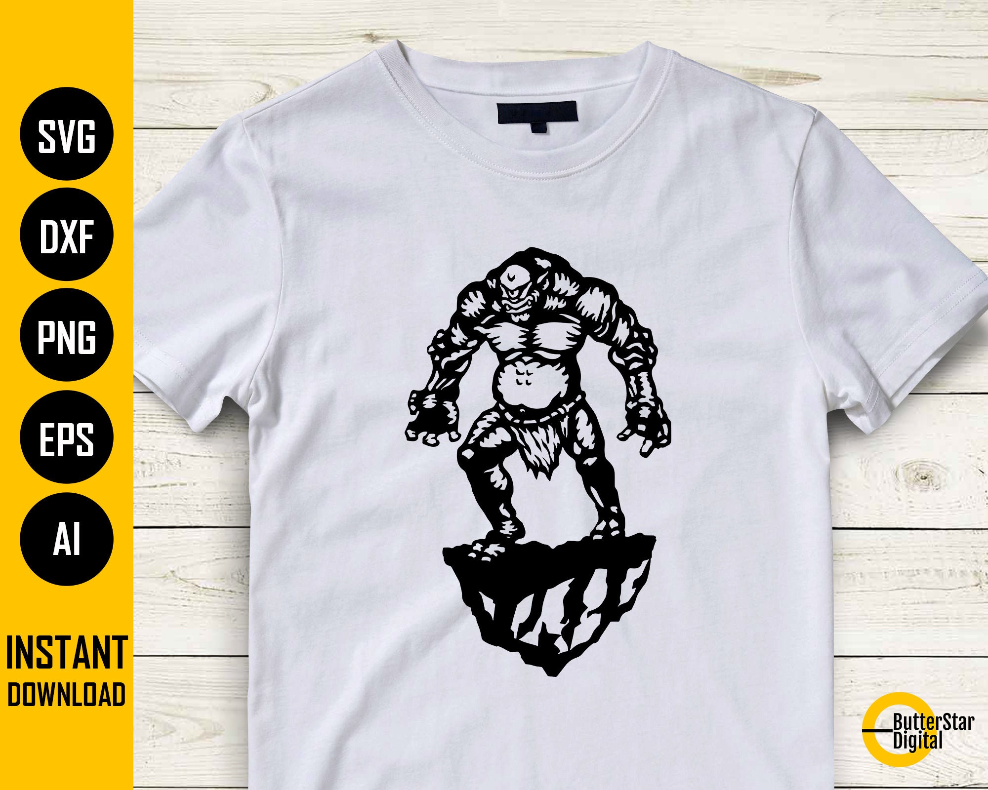 Cyclops SVG | Giant SVG | Mythical Monster Wall Art Vinyl Decal T-shirt ...