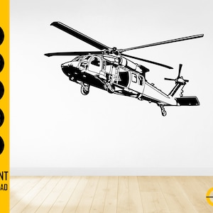 Black Hawk Helicopter SVG | Army Military Decal Sticker Graphics ...