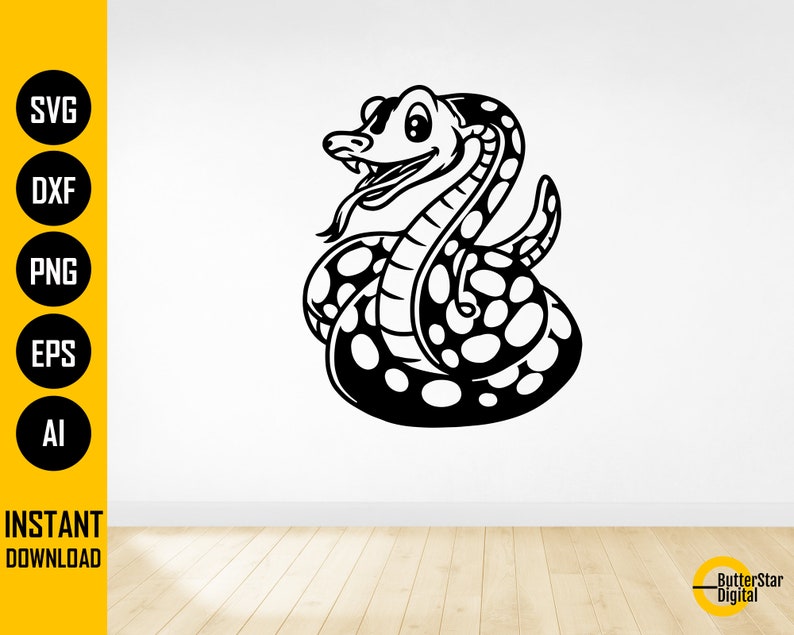 Cute Snake SVG Wild Animal Vinyl Stencil Graphics Cricut - Etsy