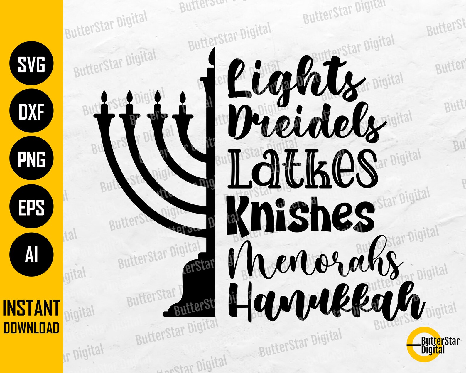 Hanukkah BUNDLE SVG | Jewish Holiday SVG | Chanukah Shirt Gift Decor ...