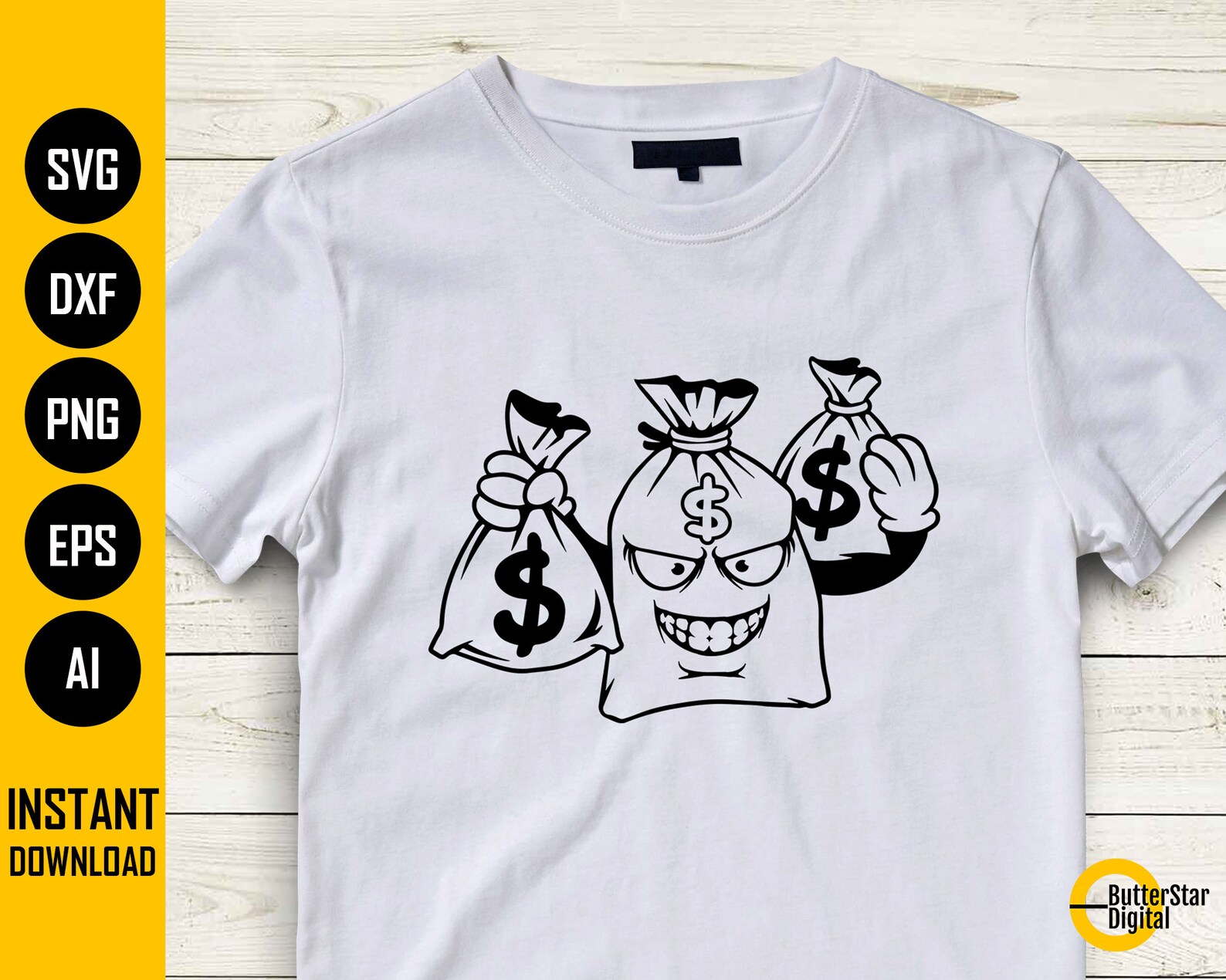 Money Bag SVG | Scar Face Hustle Rich Savage Hip Hop Hiphop Rap Rapper ...