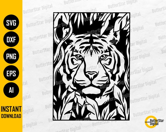Jungle Tiger SVG Tigress SVG Stalker SVG Wild Animal - Etsy Finland