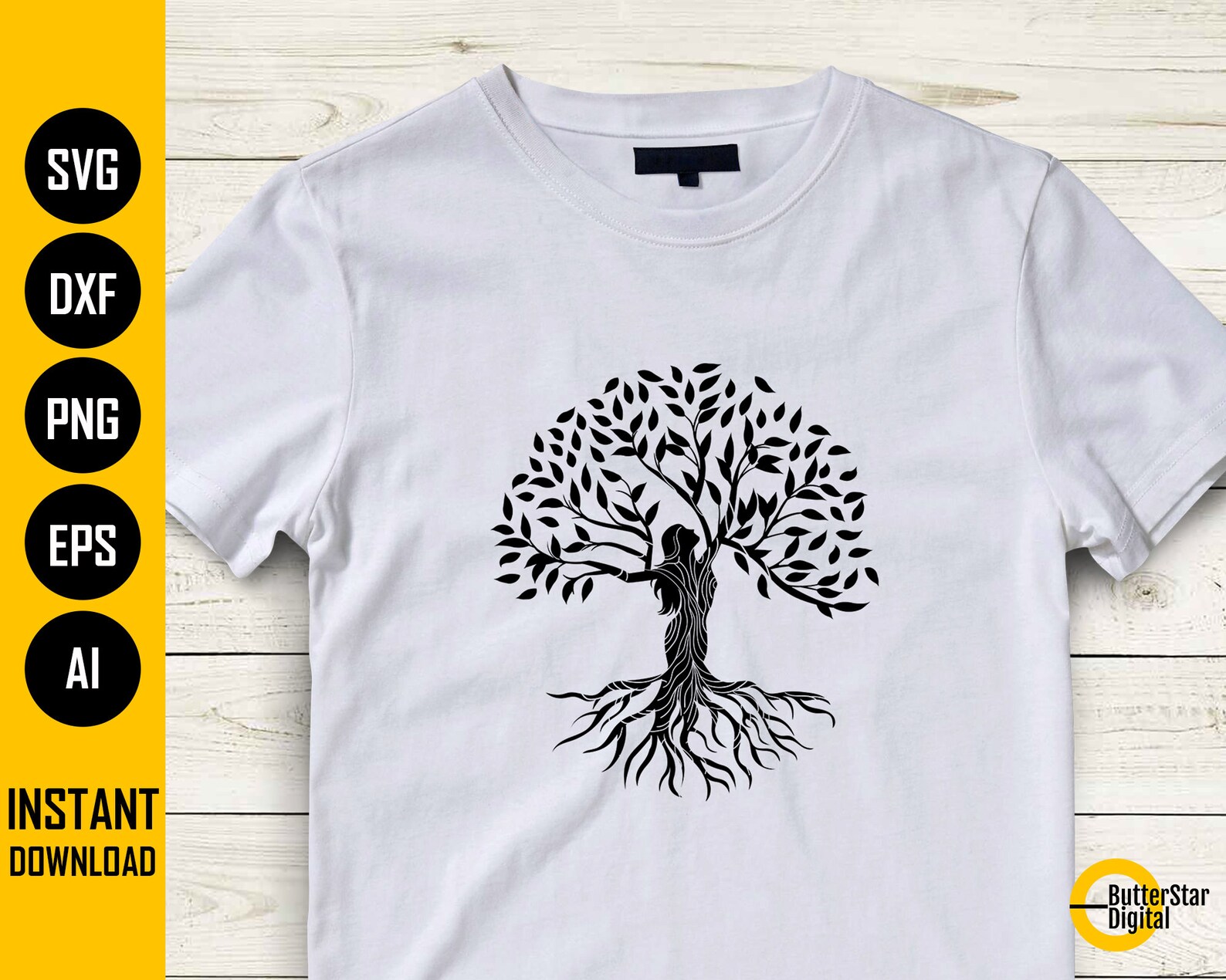 Woman Tree SVG | Women Empowerment SVG | Tree With Roots | Cricut ...