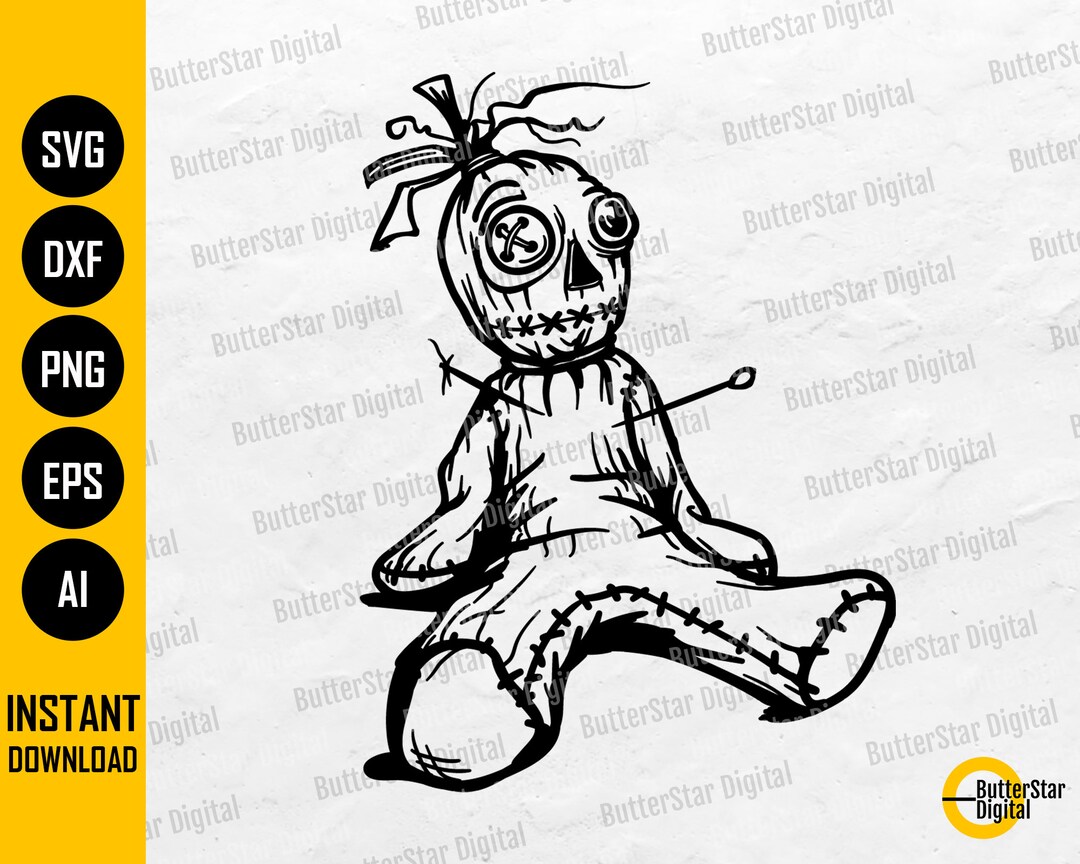 Voodoo Doll SVG Witchy SVG Sorcery SVG Evil Magic Mystic Arts Cricut ...