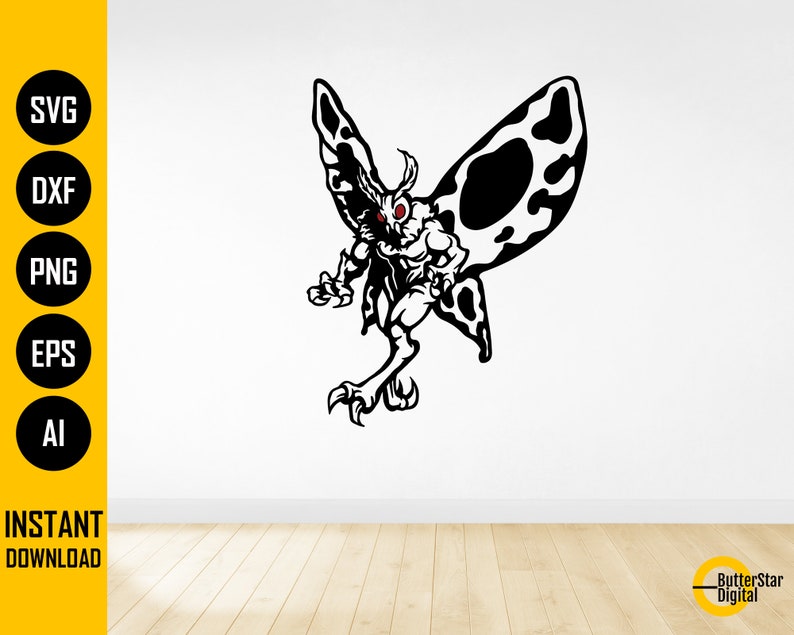 Mothman SVG Humanoid Moth SVG Monster Insect SVG Cricut - Etsy Canada