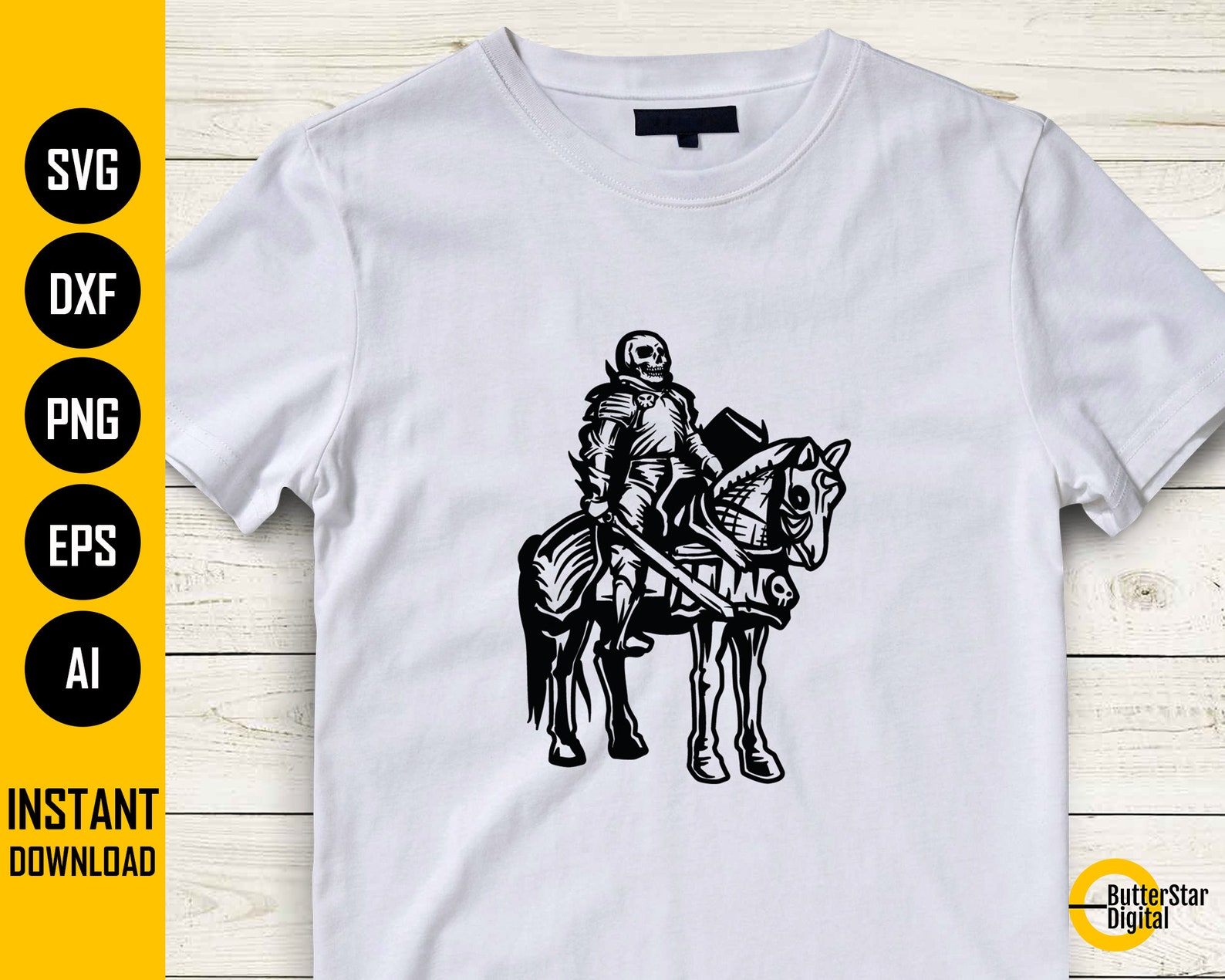 Skeleton Knight SVG | Knighthood SVG | Joust Jousting King Prince ...