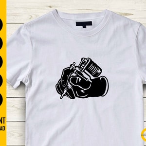Hand Holding Tattoo Gun SVG | Ink Inked Tattooist Shop Studio Parlor ...
