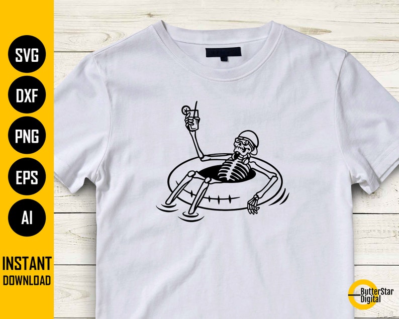 Floating Skeleton SVG Sunglass Skull SVG Floater SVG - Etsy