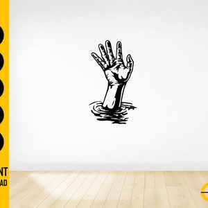 Hand Drowning in Water SVG | Drown SVG | Depression SVG | Cricut ...