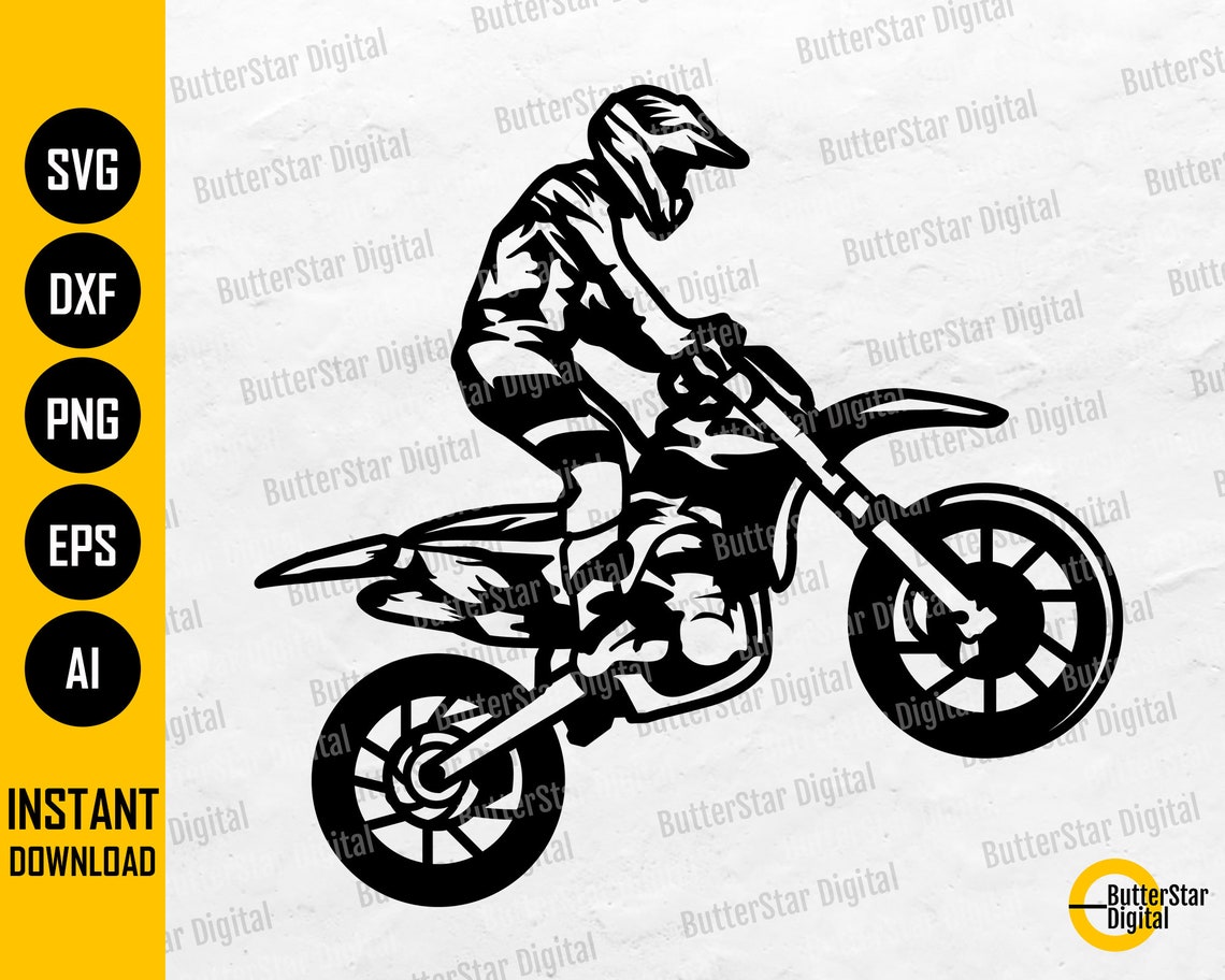 Motorcycle Racer SVG Dirt Bike PNG Offroad Racing Circuit - Etsy