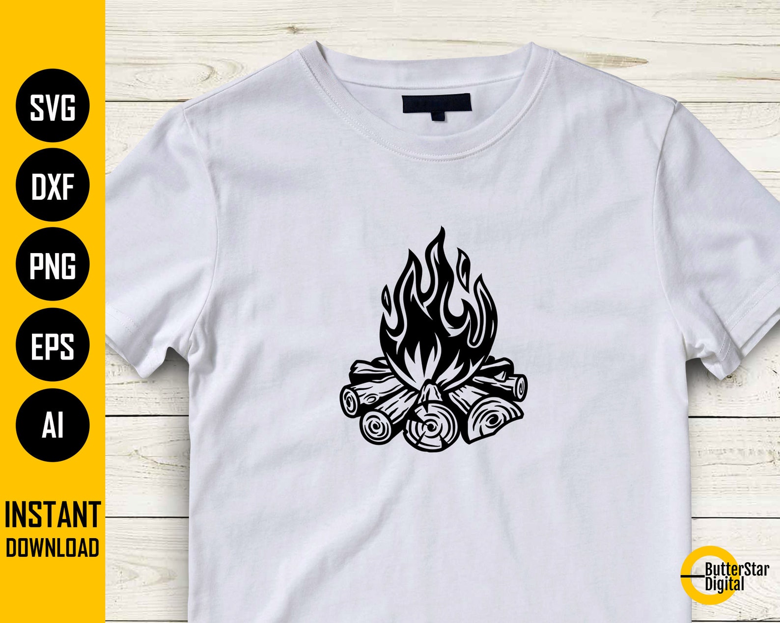 Campfire SVG | Camp Fire SVG | Bonfire SVG | Cold Summer Night Outdoor ...