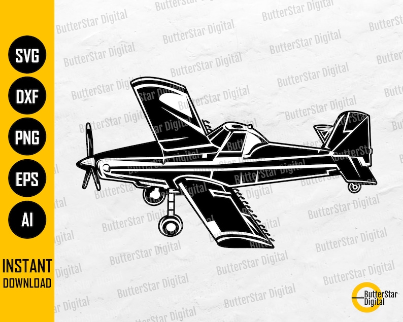 Crop Duster SVG | Single Prop Airplane SVG | Farming Aircraft SVG ...