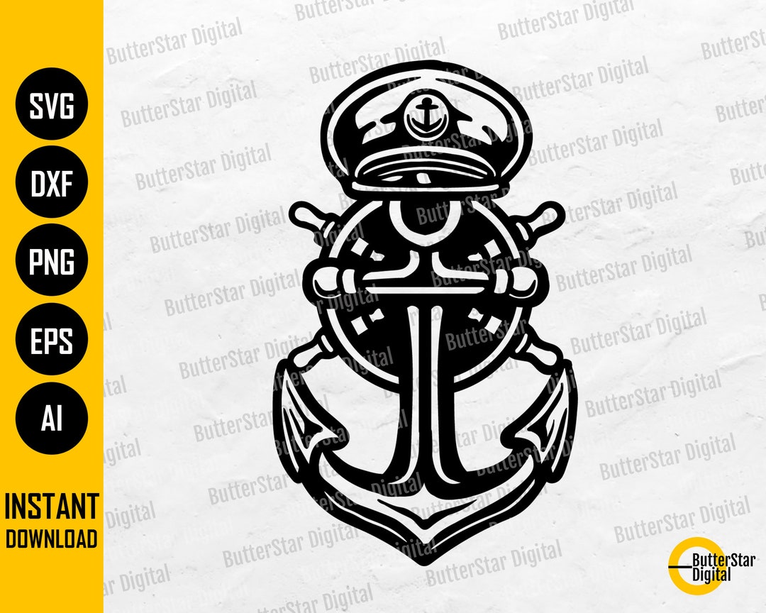 Boat Captain Anchor SVG | Sailing SVG | Sailor T-shirt Decals Sticker ...