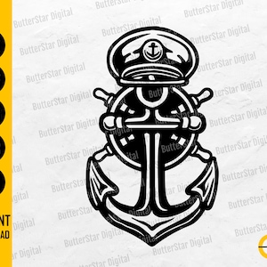 Boat Captain Anchor SVG | Sailing SVG | Sailor T-shirt Decals Sticker ...
