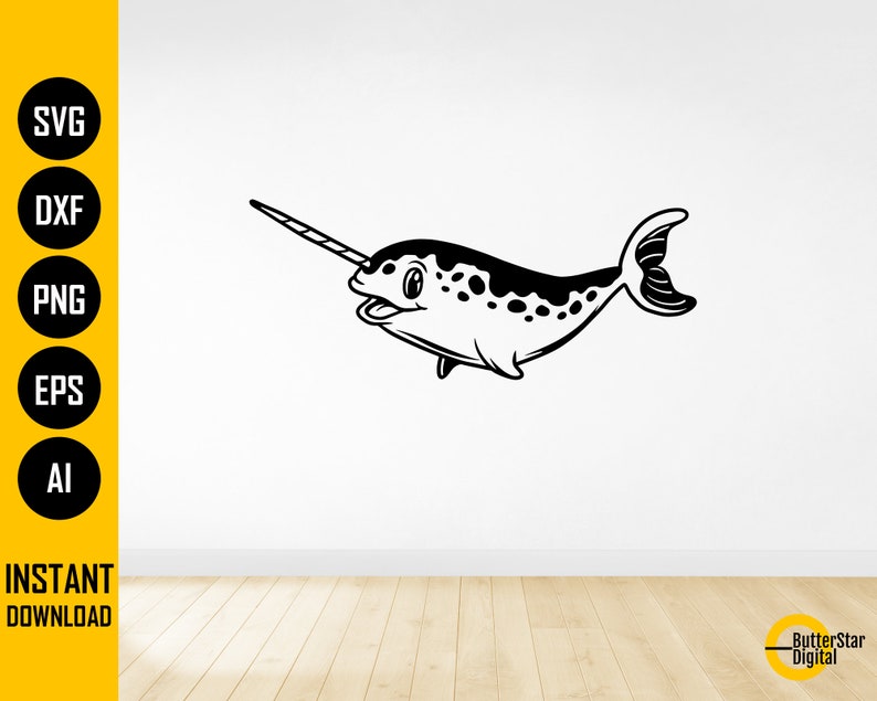 Cute Narwhal SVG | Swim Swimming Water Summer Island Dive Sea Ocean ...