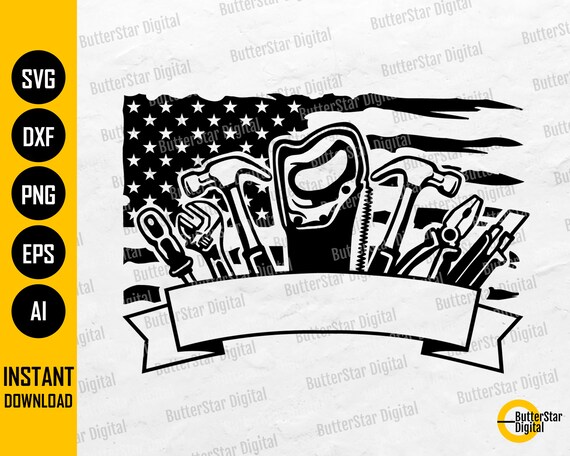 US Flag Carpenter SVG Carpentry Tools SVG Workshop Svg - Etsy