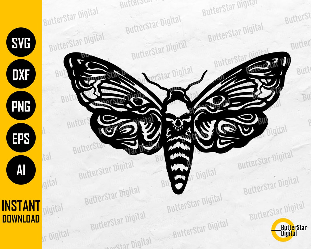 Death's Head Moth SVG Death SVG Gothic Shirt Decal Cricut Cutting File ...