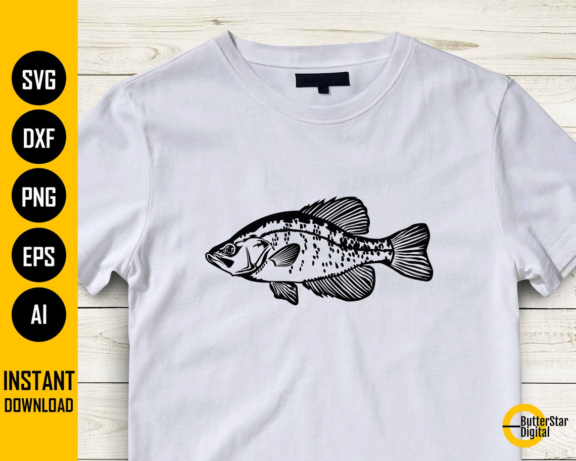 Crappie Fish SVG | Panfish Fishing SVG | Angling SVG | Fish Decals ...