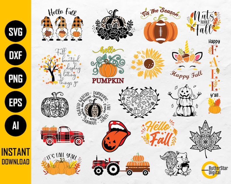 Fall BUNDLE SVG | Autumn SVG | Fall Svg | Fall Design Shirt Decor Sign ...
