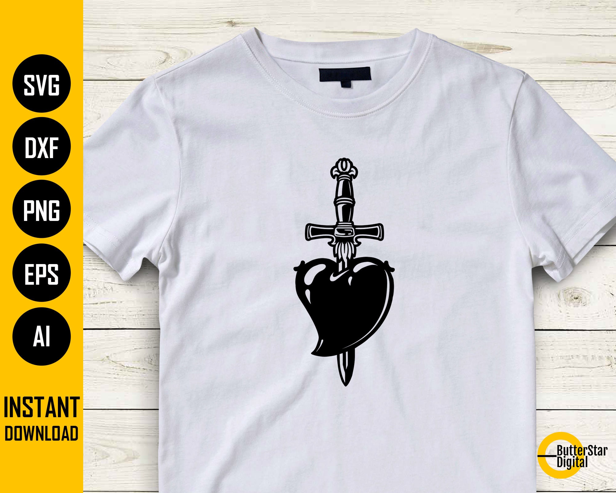 Heart Dagger SVG Knife SVG Love SVG Sword Svg Blade - Etsy Canada